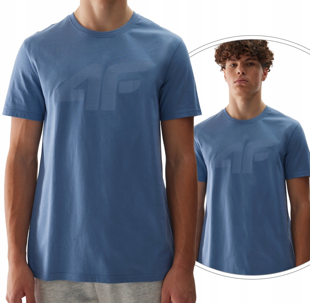 T-shirt bawełniany męski 4F 4FWSS24TTSHM1155-32S Granatowy - 4F | Moda Sklep EMPIK.COM