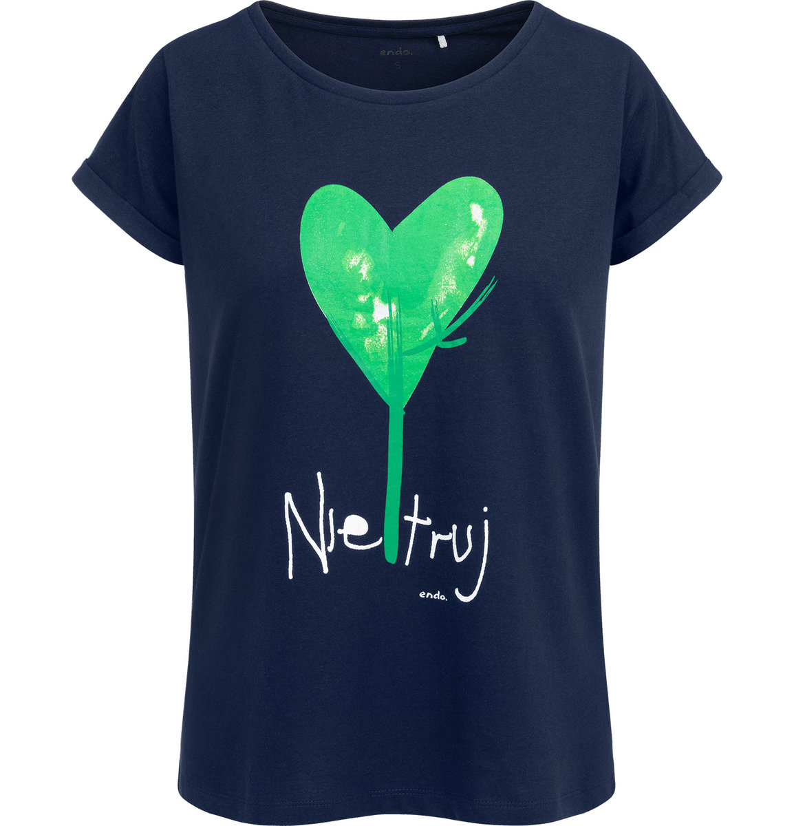 T-shirt Bluzka Damski Damska Bawełniana L 40 Nie Truj Granatowa Endo ...