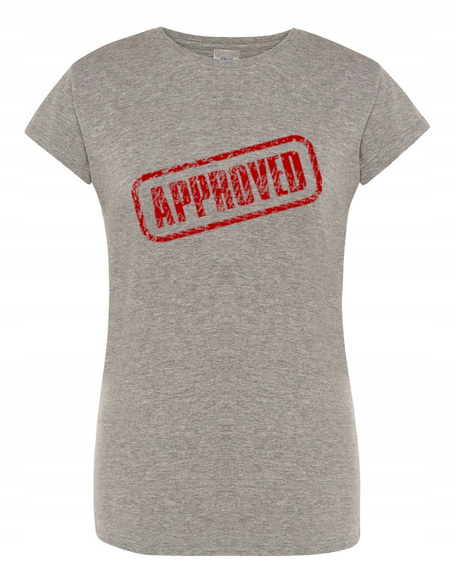 T-Shirt damski nadruk napis APPROVED r.XXL - Inna marka | Moda Sklep ...