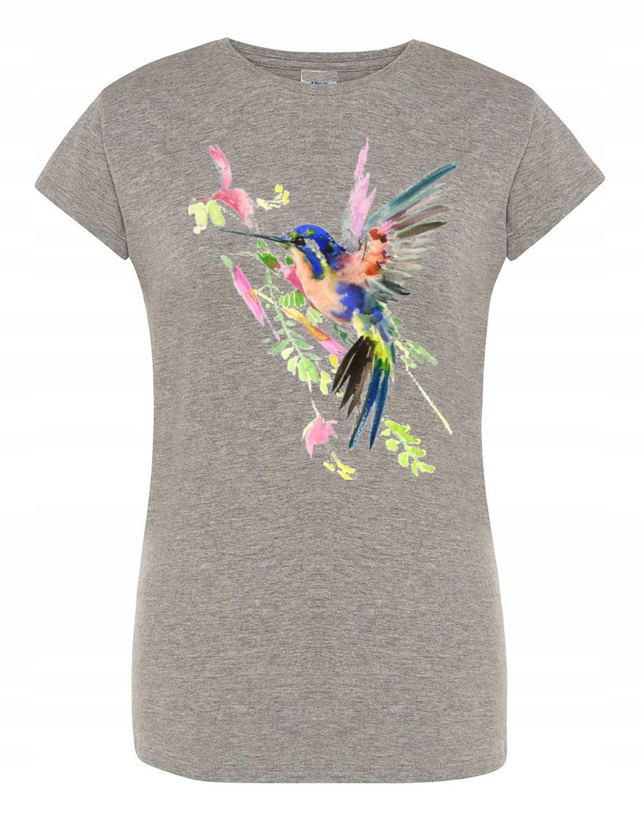 T-Shirt damski nadruk ptak KOLOROWY KANAREK r.M - Inna marka | Moda Sklep EMPIK.COM