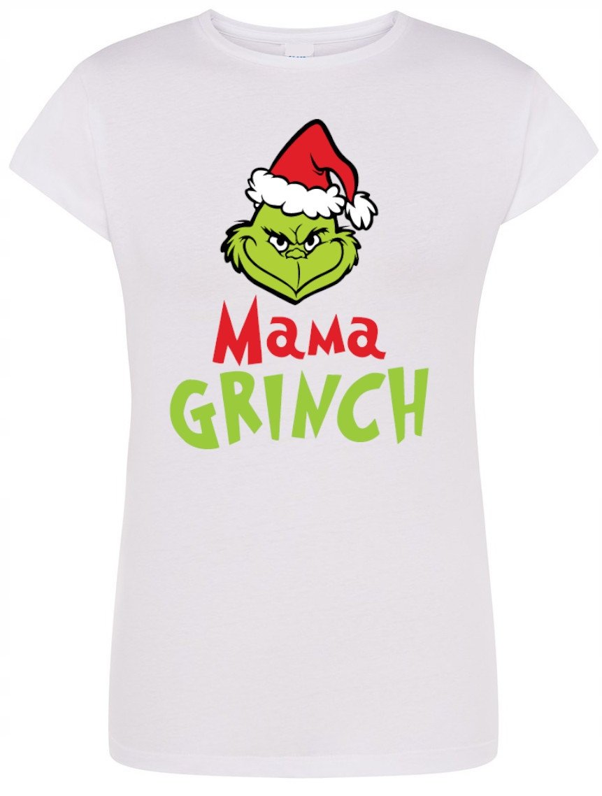 T-Shirt damski Świąteczny Prezent dla Mamy Grinch Świąt nie Będzie L ...
