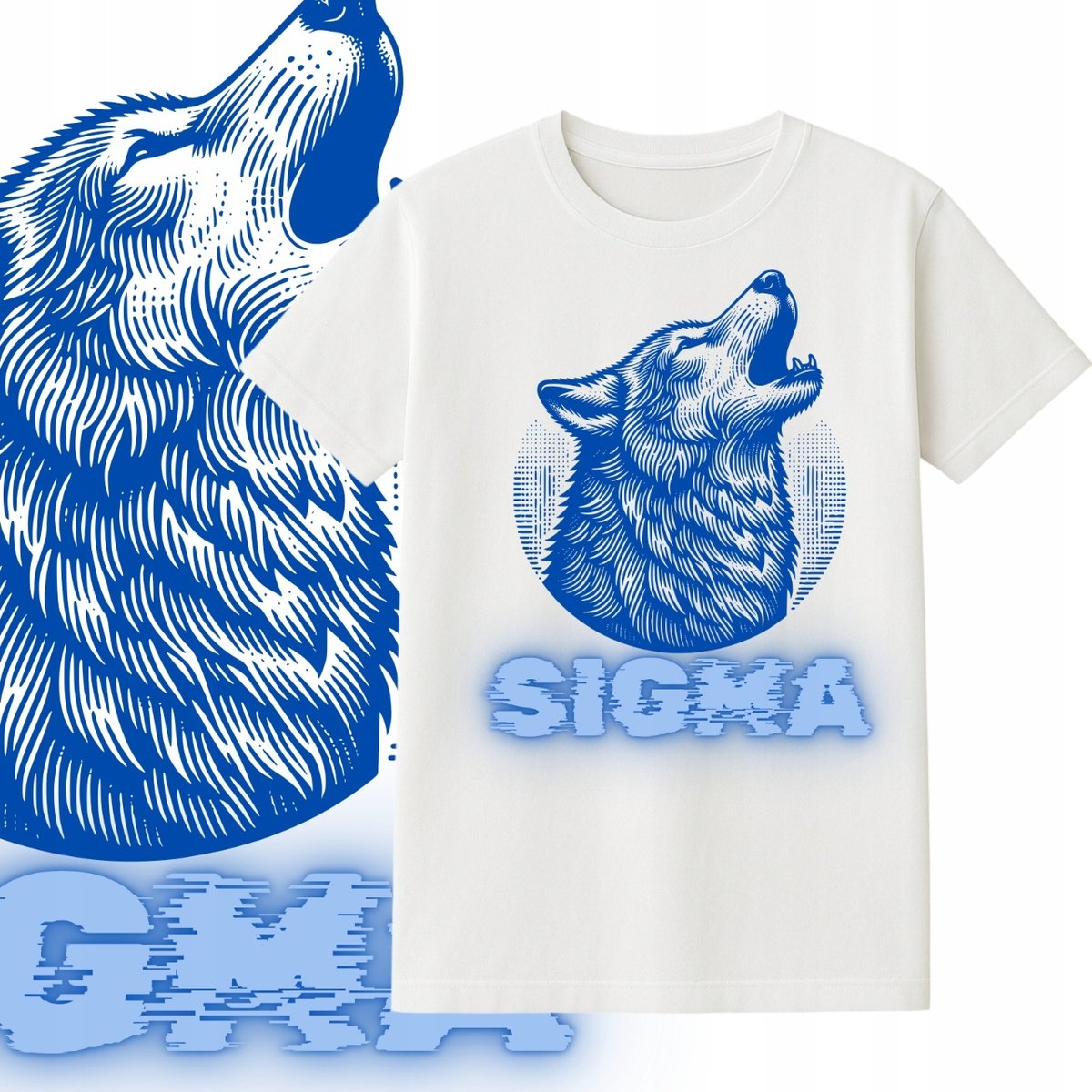 T-Shirt Dziecięcy Koszulka Z Nadrukiem Sigma Male Wilk Alfa Prezent 110 ...