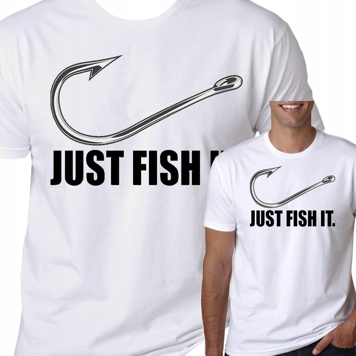 T-Shirt KOSZULKA DLA WĘDKARZA JUST FISH XXL 0773 - Inna marka | Moda ...