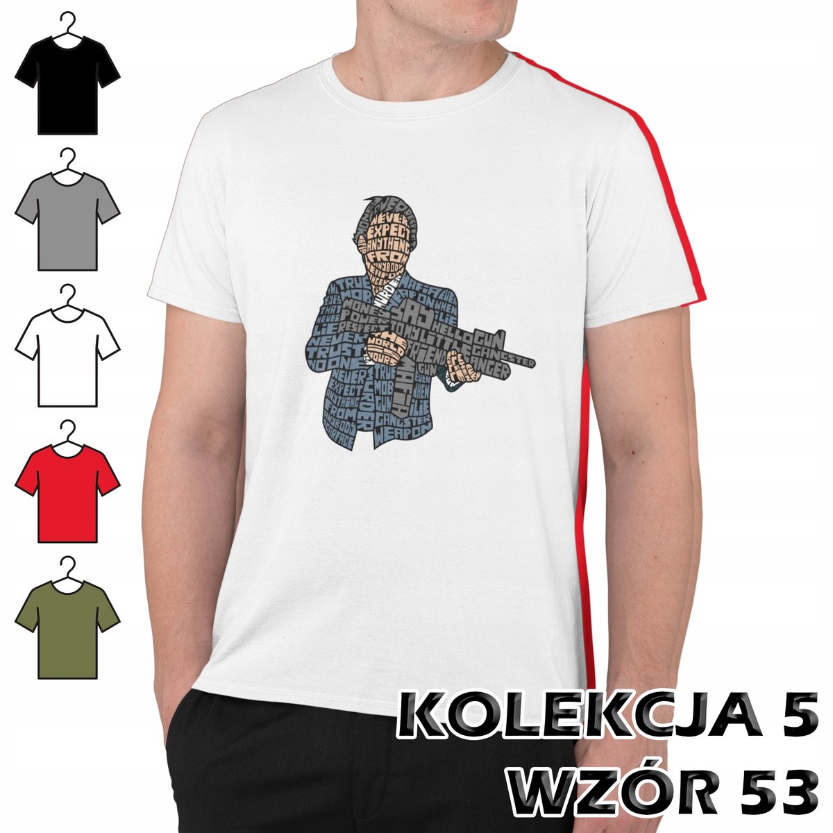 T-SHIRT KOSZULKA MĘSKA MIKE WAZOWSKI POTWORY I SPÓŁKA BAJO CALLIGRAMY ...