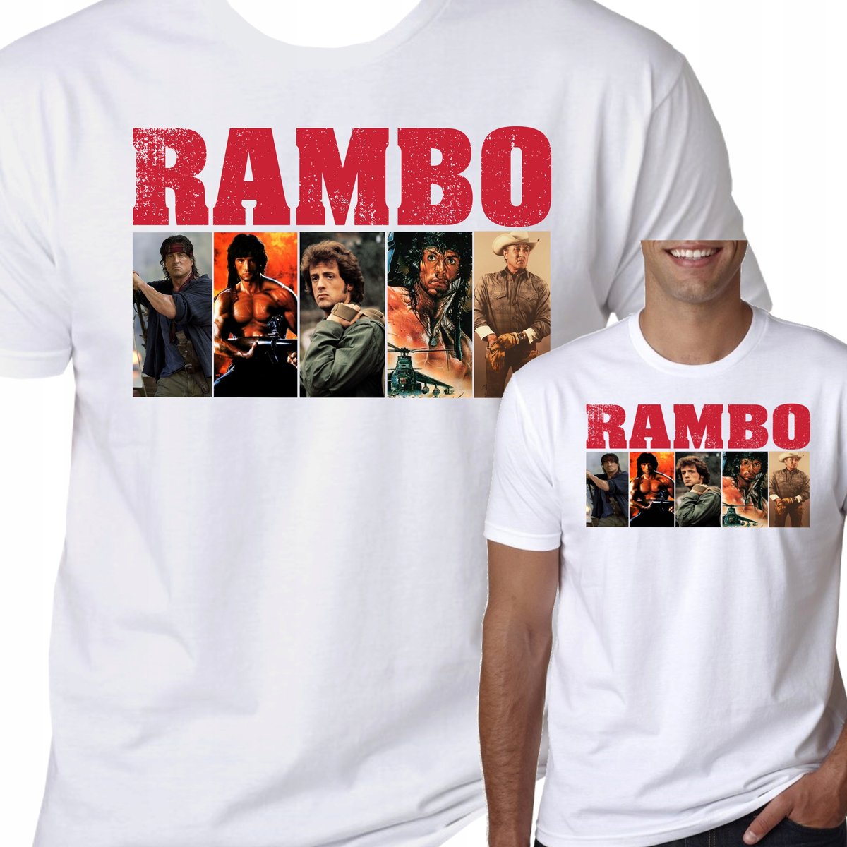T-Shirt KOSZULKA RAMBO STALLONE FILM S 0750 - Inna marka | Moda Sklep ...