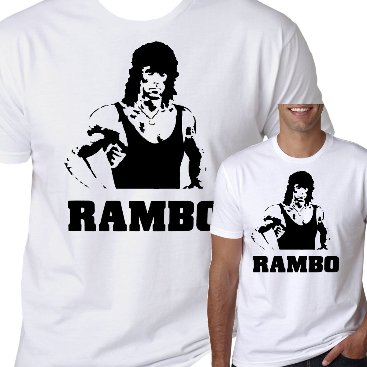 T-Shirt KOSZULKA RAMBO STALLONE FILM XXL 0751 - Inna marka | Moda Sklep ...