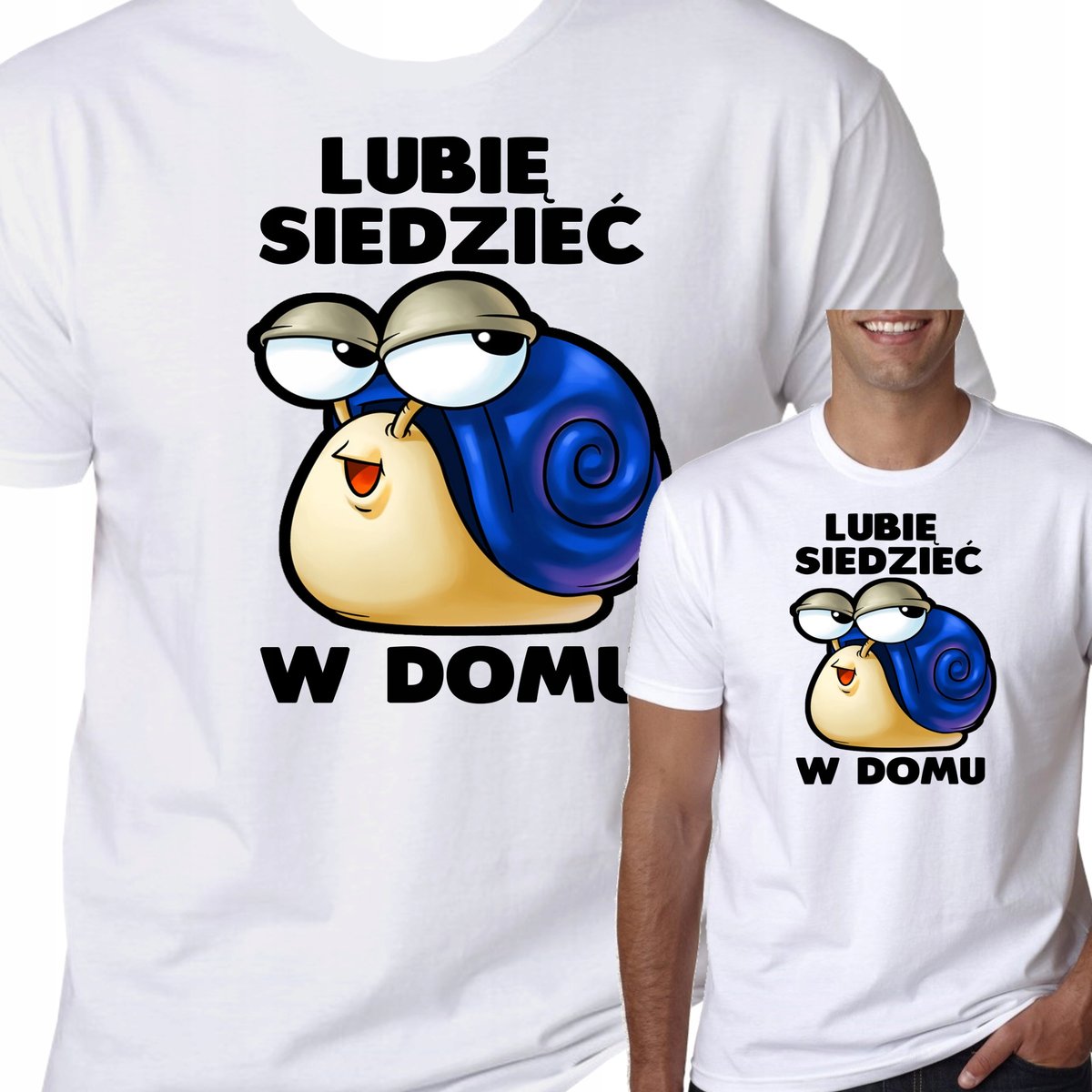 T-Shirt KOSZULKA ŚLIMAK LUBIĘ ŚMIESZNE L 1026 - Inna marka | Moda Sklep EMPIK.COM