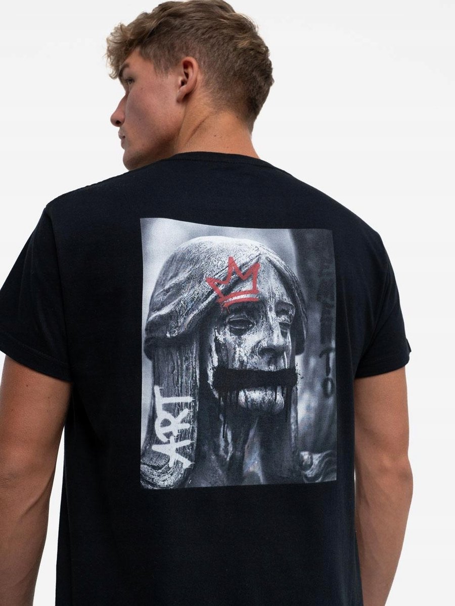 T-Shirt Koszulka Z Krótkim Rękawem Męska Anioł Graffiti Czarna L - inna ...
