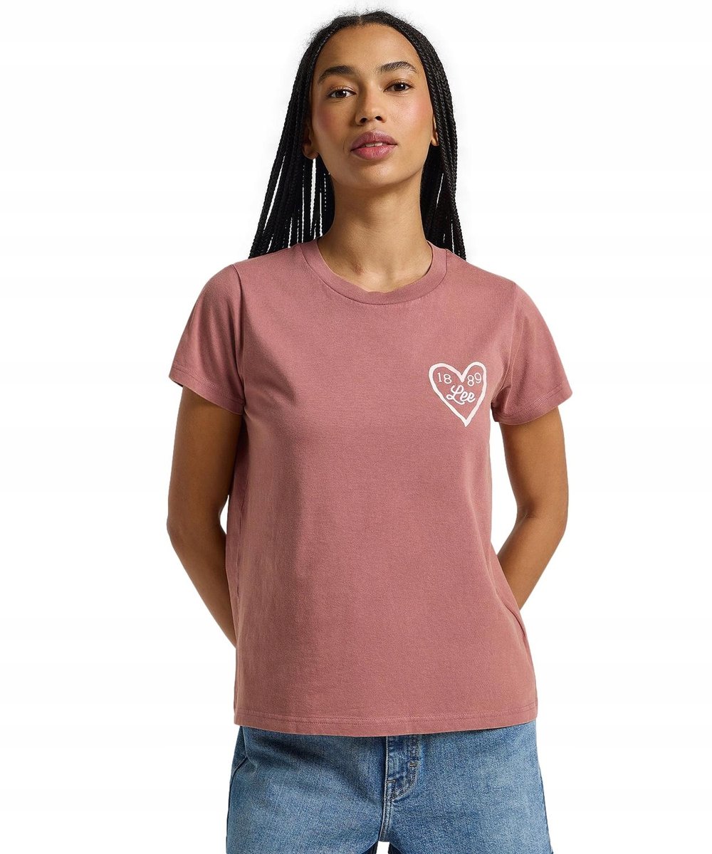 T-shirt Lee SMALL LOGO TEE 112363636 Henna S - LEE | Moda Sklep EMPIK.COM