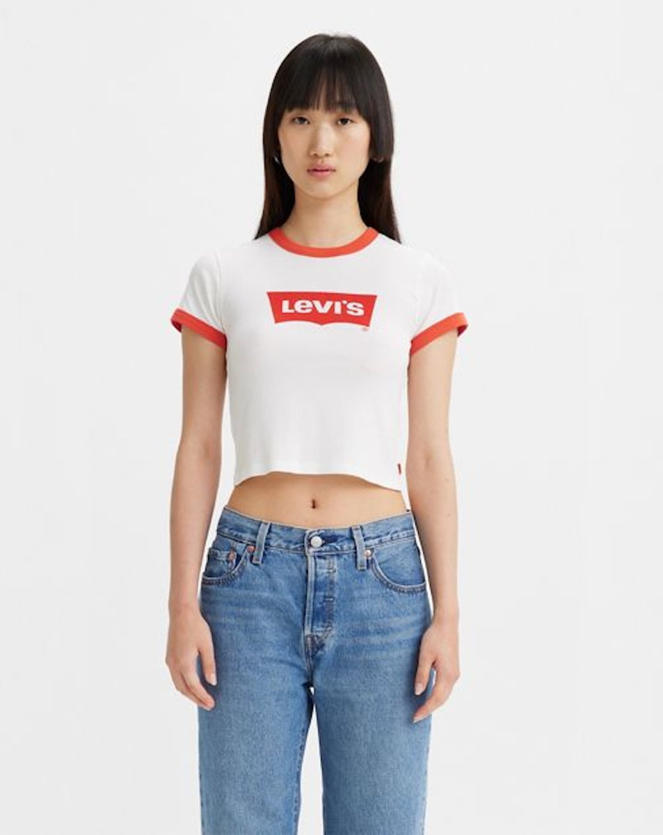 T-Shirt Levi'S Graphic Rringer Mini Te Orange/White A3523 0004 M - Levi ...