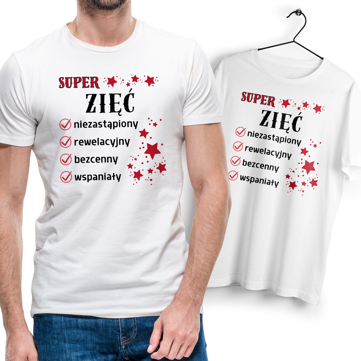 T-Shirt męski biały dla Zięcia Zięć Na Prezent Urodziny Imieniny śmieszny - Inna marka | Moda ...