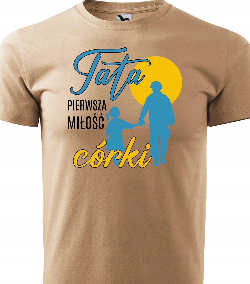 T-SHIRT Męski Koszulka Beżowa roz.L TATA Miłość CÓRKI Prezent Mix Wzorów - Inna marka | Moda ...