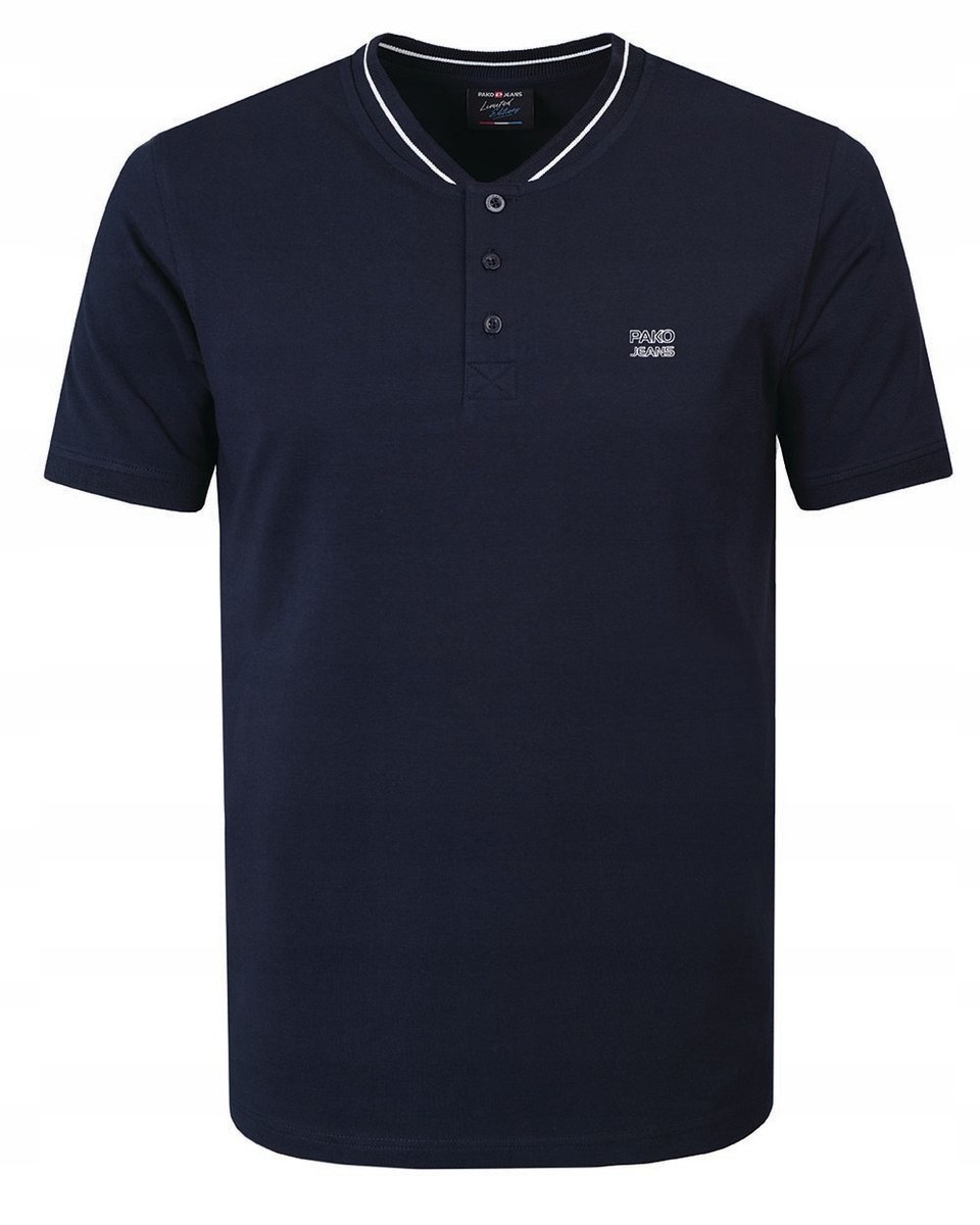 T-SHIRT Męski Koszulka w Serek GRANATOWA Bawełniana TOOL XL Pako Jeans ...