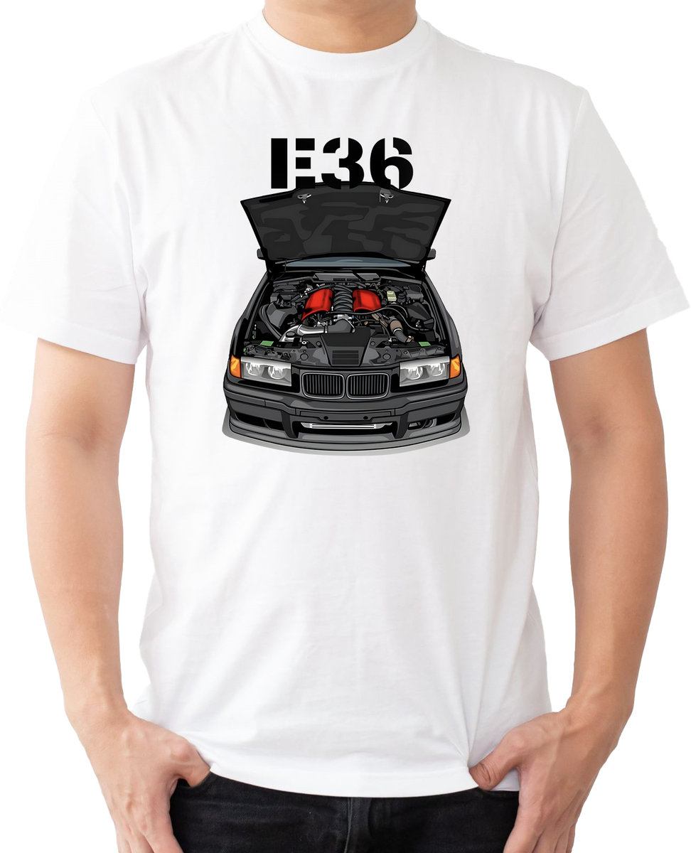 T-SHIRT MĘSKI MOTORYZACYJNA BMW E36 M3 M POWER KOSZULKA BIAŁA R-M A78 ... T-SHIRT MĘSKI MOTORYZACYJNA BMW E36 M3 M POWER KOSZULKA BIAŁA R-M A78 ...