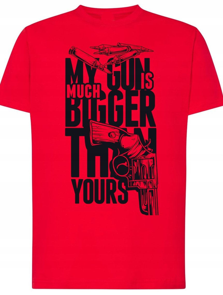 T-Shirt męski nadruk My Gun is Bigger R.L - Inna marka | Moda Sklep ...