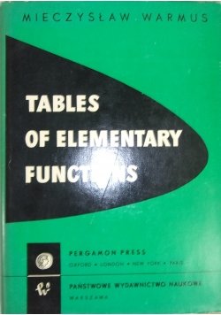 Tables of elementary functions - Wydawnictwo Naukowe PWN | Książka w Empik