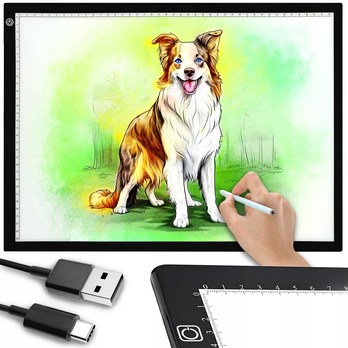 TABLET GRAFICZNY DESKA KREŚLARSKA DO SZKICOWANIA RYSOWANIA DUŻA A3 ...