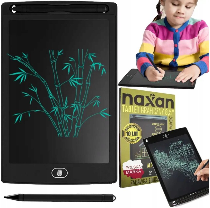 Tablet Graficzny Naxan Do Rysowania Pisania Znikopis Tablica LCD 8,5 ...
