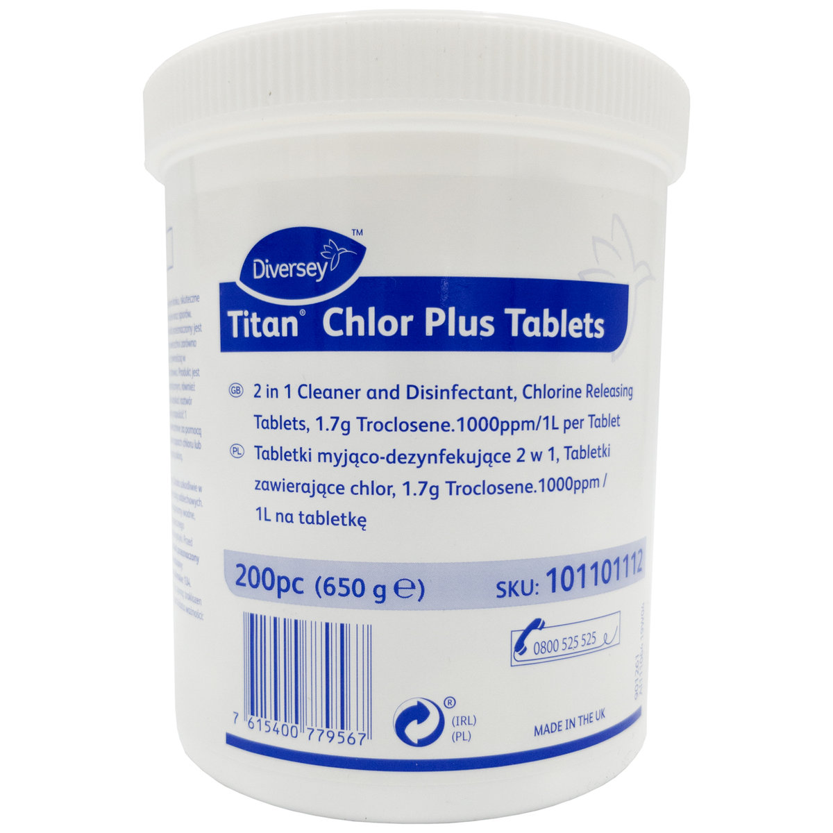 Tabletki do dezynfekcji Titan Chlor Plus Tablets 200 szt - MEDILAB ...