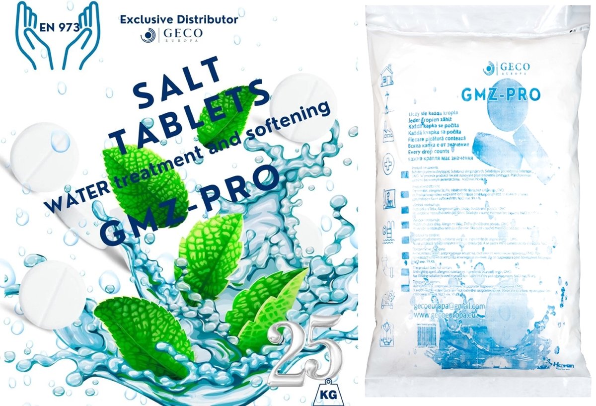 TABLETKI SOLNE SÓL TABLETKA DO ZMIĘKCZACZY WODY UZDATNIANIA 25 KG ...