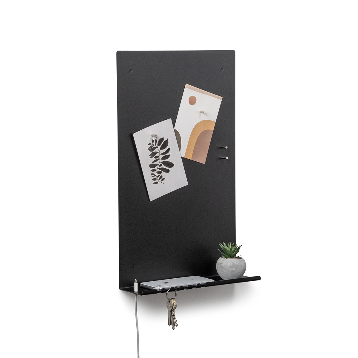 Tablica magnetyczna pionowa czarna 49x30x9 cm byde MAGBO organizer ...