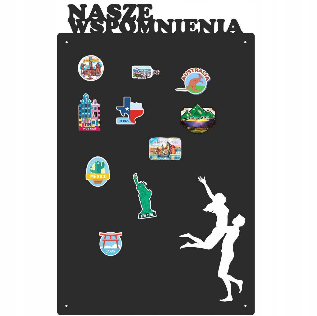 Tablica metalowa na Magnesy Z Podróży, Wakacji, NASZE WSPOMNIENIA ...