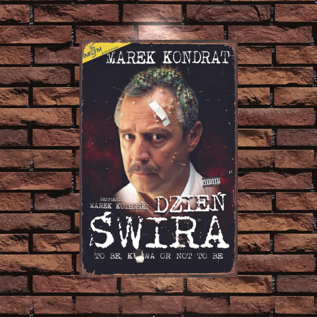 Tablica Ozdobna Blacha 20x30 cm Dzień Świra Film Retro Vintage - Inna ...