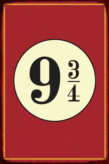 Tablica Ozdobna Blacha 20x30 cm Harry Potter Peron 9 3/4 Retro Vintage ...