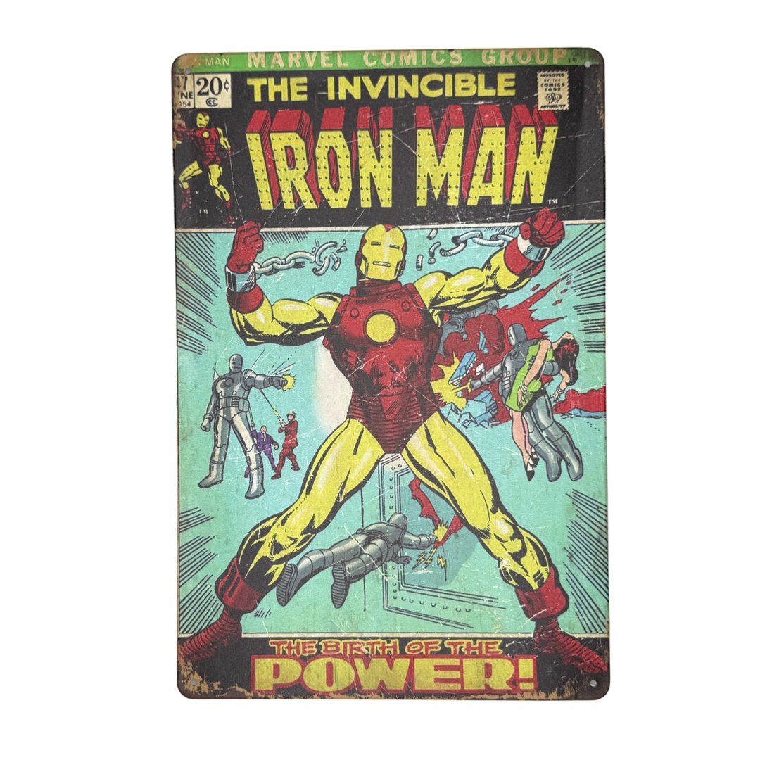 Tablica Ozdobna Blacha Iron Man Classic Comiks 20x30 cm Retro Vintage ...