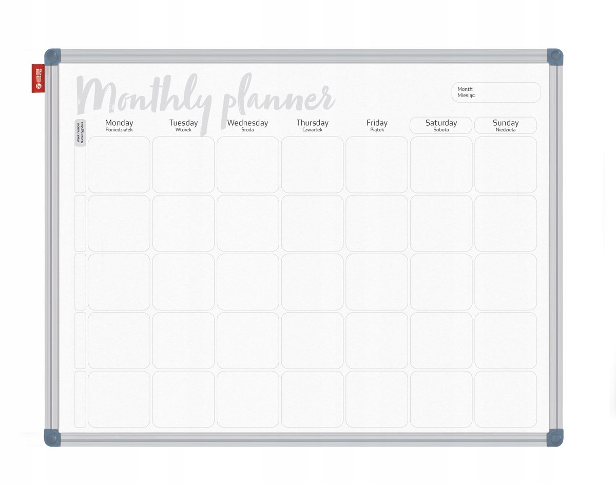 Tablica planer MEMOBE miesięczny 120x90 cm Classic - MemoBe | Sklep EMPIK.COM