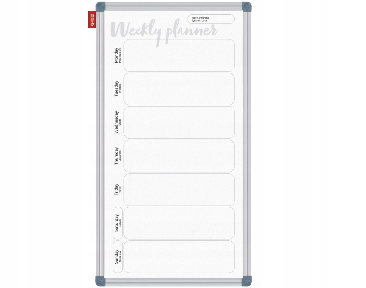 Tablica planer MEMOBE tygodniowy 30x60 cm Classic - MemoBe | Sklep EMPIK.COM