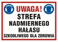 Tablica Strefa nadmiernego hałasu - format 25x35cm - HJRG | Sklep EMPIK.COM