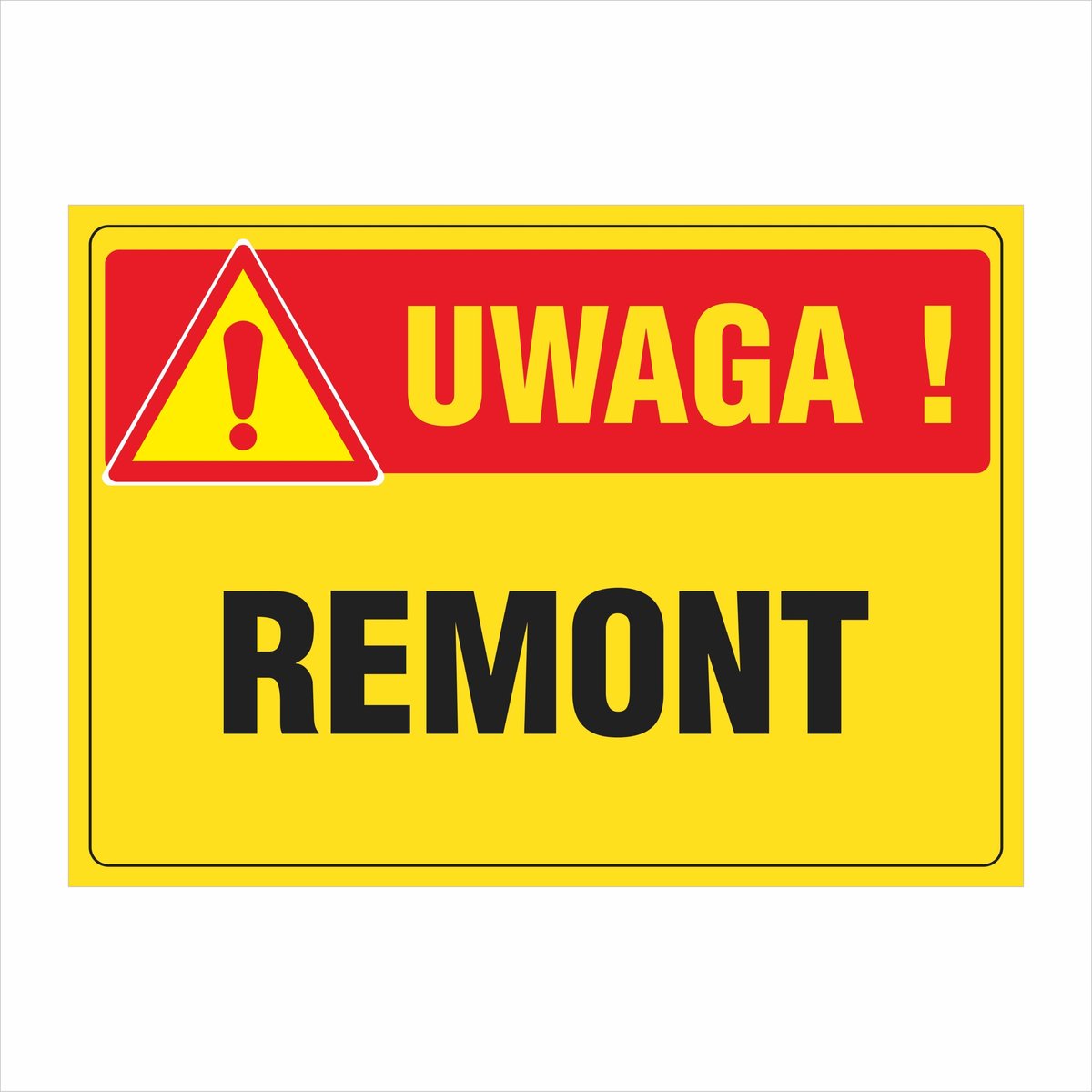 Tablica Uwaga! Remont 25x35cm PCV1mm - Inna marka | Sklep EMPIK.COM