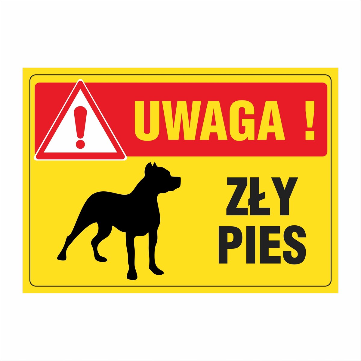 Tablica Uwaga! Zły pies 25x35cm PCV 1mm - Inna marka | Sklep EMPIK.COM