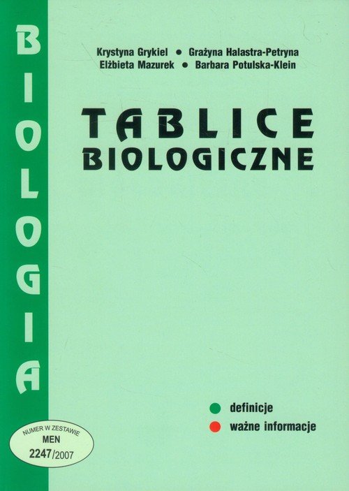 Tablice biologiczne - Opracowanie zbiorowe | Książka w Empik