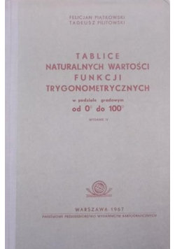 Tablice naturalnych wartości funkcji trygonometrycznych - | Książka w Empik