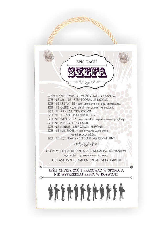 Tabliczka 06 - Spis racji szefa... - TC/06/581 - Inna marka | Sklep ...