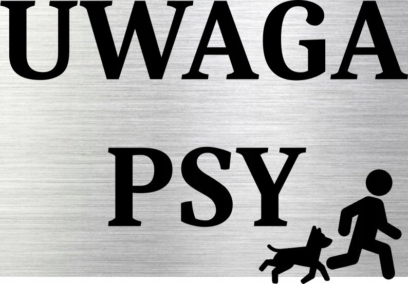 Tabliczka aluminiowa na bramę UWAGA PSY 15x10 Nierdzewna - Inna marka ...