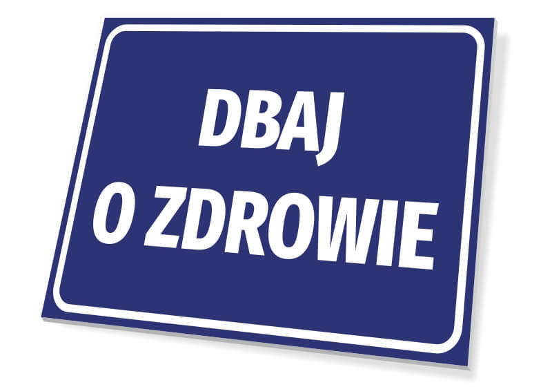 Tabliczka Dbaj o zdrowie 30x21cm - Wally | Sklep EMPIK.COM