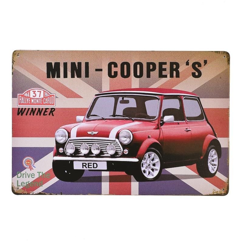 Tabliczka dekoracyjna metalowa MINI COOPER’S - Inna marka | Sklep EMPIK.COM