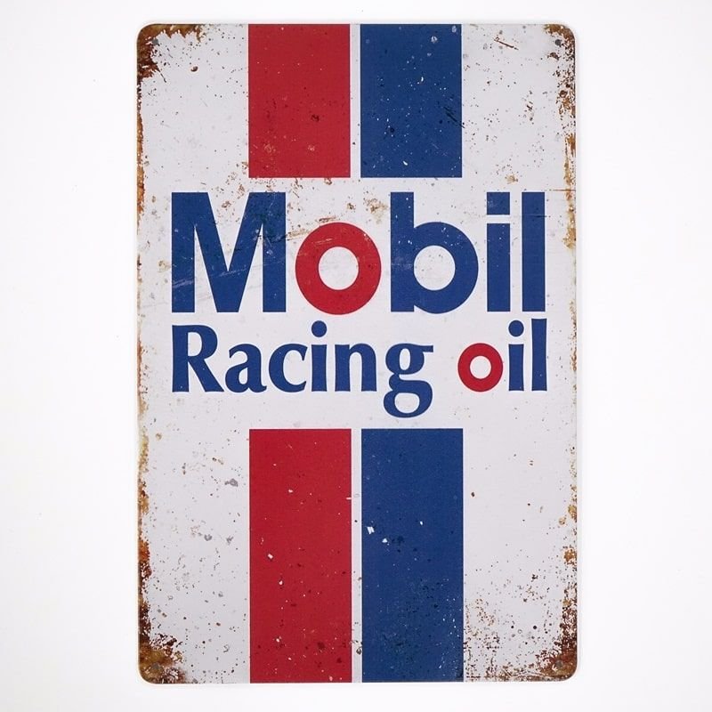 Tabliczka dekoracyjna metalowa MOBIL RACING OIL - Inna marka | Sklep ...