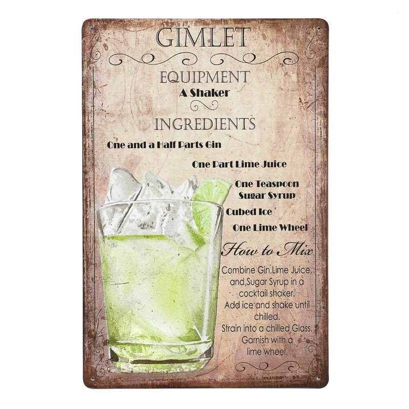 Tabliczka dekoracyjna metalowa PAPER GIMLET - Inna marka | Sklep EMPIK.COM