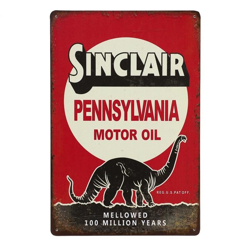 Tabliczka dekoracyjna metalowa SINCLAIR MOTOR OIL - Inna marka | Sklep ...