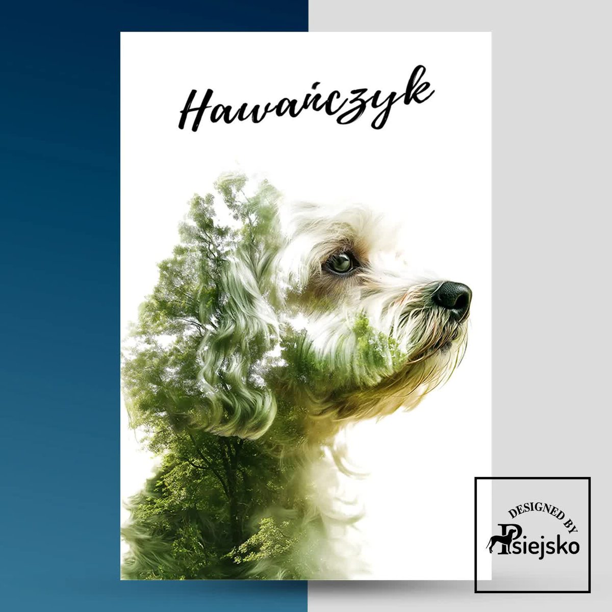Tabliczka hawańczyk las podwójna ekspozycja - Psiejsko | Sklep EMPIK.COM
