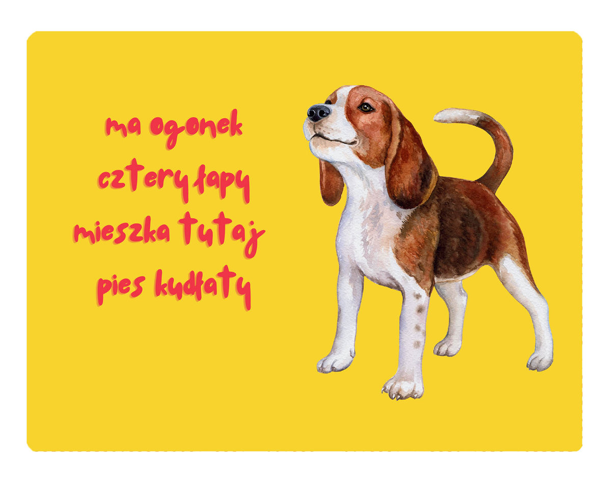 Tabliczka Merdający Ogonek Beagle - 20X28 Cm - Bertoni | Sklep EMPIK.COM