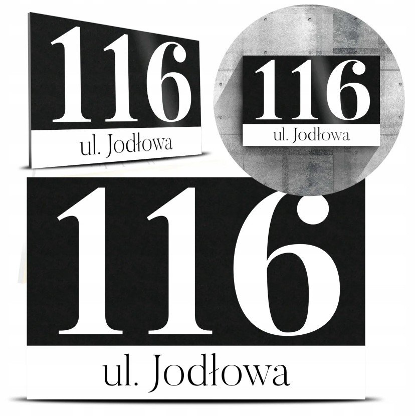 TABLICZKA na dom TABLICA Adresowa CZARNY MAT 148 - Inna marka | Sklep ...
