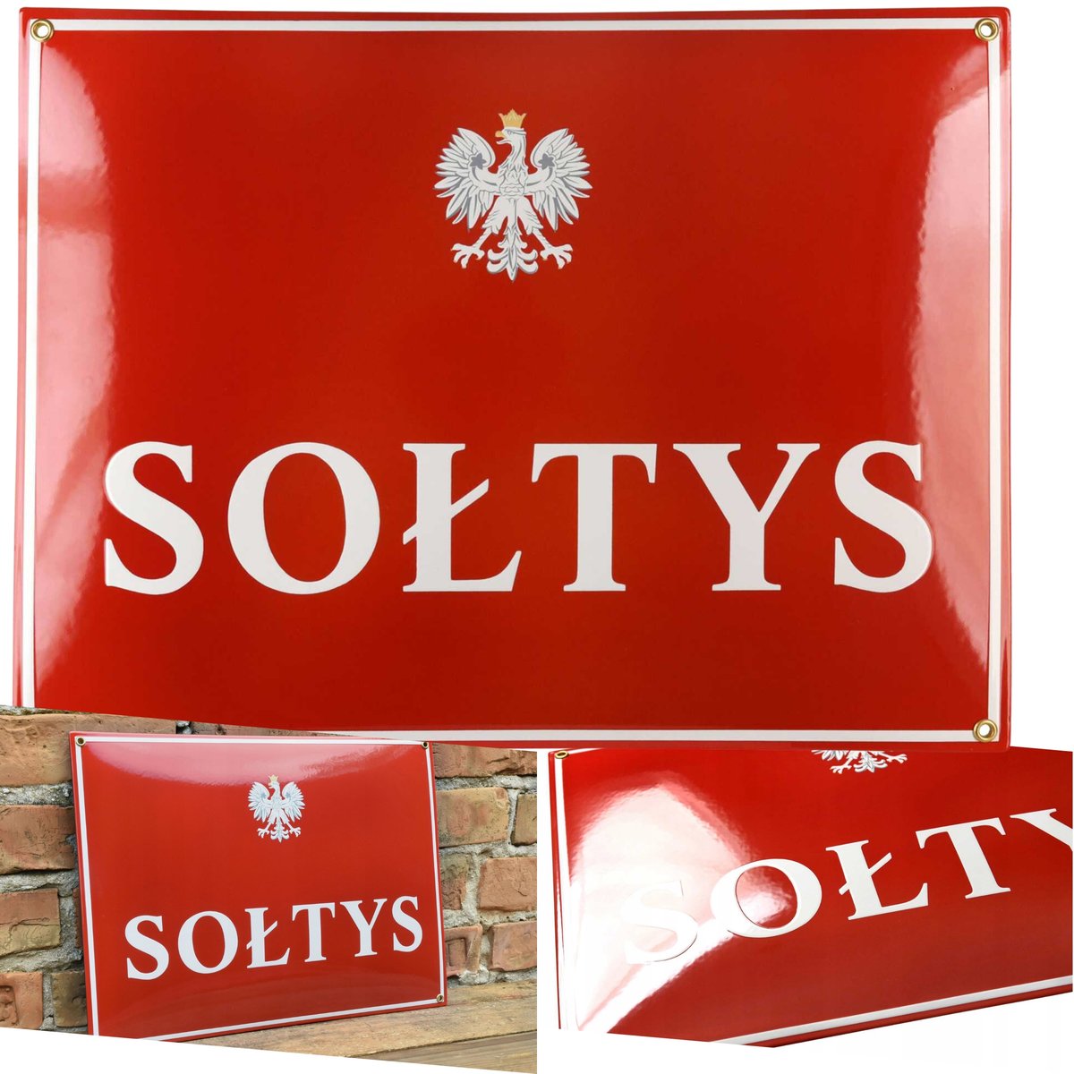 TABLICZKA SOŁTYS TABLICA EMALIOWANA SZYLD 30x40 CM METALOWA ...