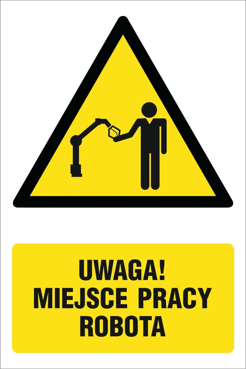 Tabliczka Uwaga miejsce pracy robota 21x30cm PCV 1mm - Inna marka | Sklep EMPIK.COM