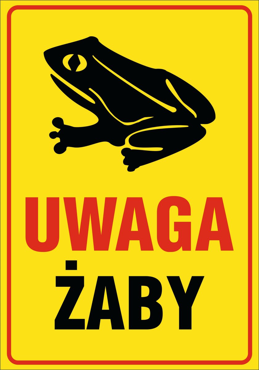 Tabliczka UWAGA ŻABY 21x30cm PCV 1mm - Portwest | Sklep EMPIK.COM