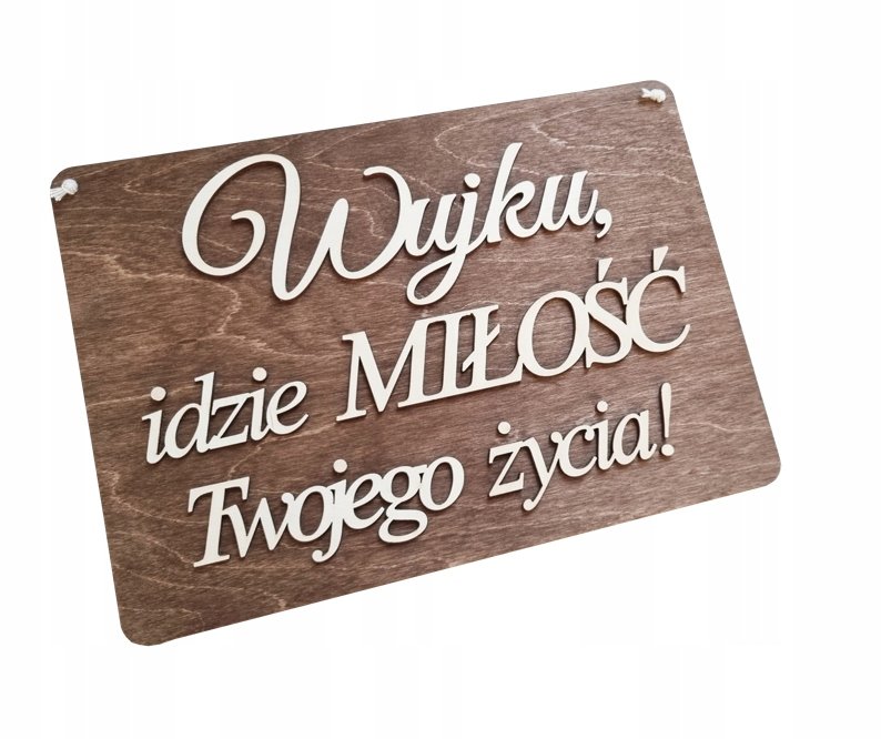 TABLICZKA WUJKU IDZIE MIŁOŚĆ ŚLUB WESELE - Inna marka | Przyjęcia i ...